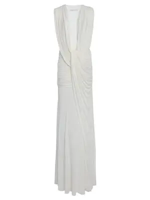 Christopher Esber Ripple Drape Gown - White