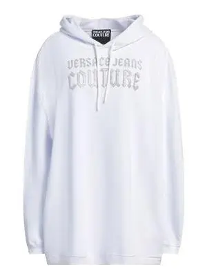Versace Sweatshirt With Logo And Glitter Detail - White