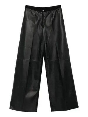 FORTE_FORTE Leather Trousers - Black