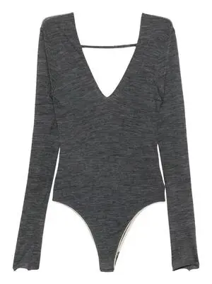 ALYSI Long-sleeve Bodysuit - Grey