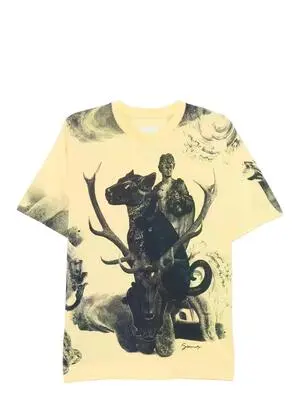 Givenchy Printed Cotton T-shirt - Yellow