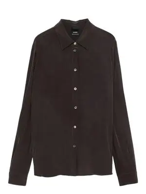 Pinko Button-down Silk Shirt - Grey