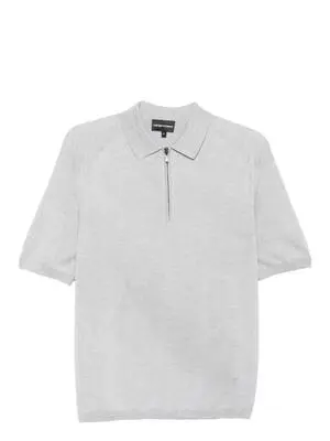 Emporio Armani Half-zip Polo Shirt - Grey