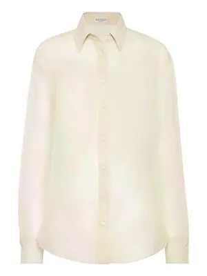 Brunello Cucinelli Silk Shirt - Neutrals