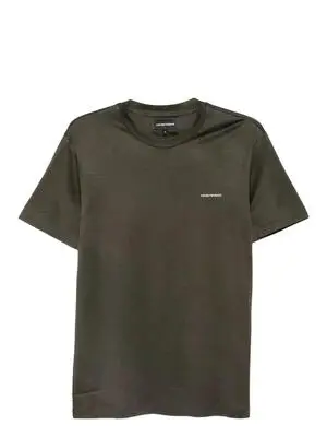 Emporio Armani Logo-embroidered T-shirt Green