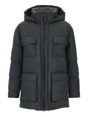 Brunello Cucinelli Quilted Padded Coat - Grey