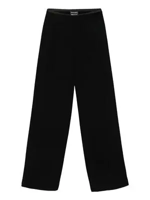 Emporio Armani Wide-leg Trousers - Black