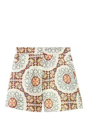 La DoubleJ Ballata Medallion Print Shorts - Neutrals