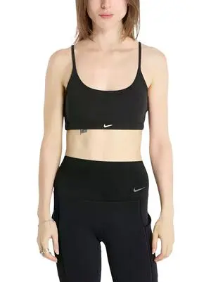 Nike Ribbed Scoop-neck Sports Bra - Black