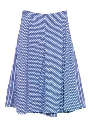 BRANDON MAXWELL Knox Low-Slung Striped Skirt