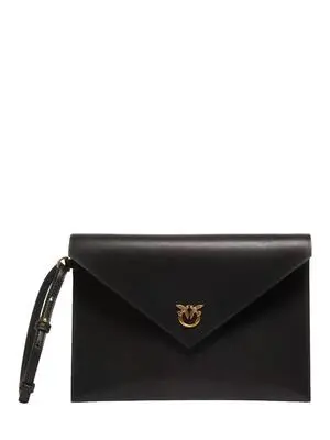 Pinko Love Birds Flap Clutch - Black