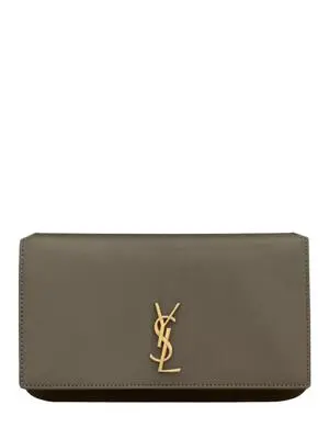 Saint Laurent Logo-plaque Flap Mini Bag - Green