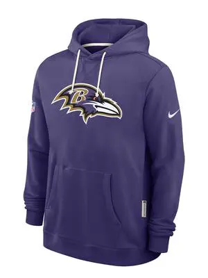 Nike Baltimore Ravens Initial Home Sideline Dri-fit Nfl Pullover Hoodie - Purple