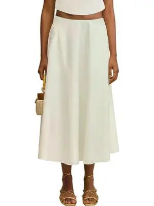 Cult Gaia Ely A-line Midi Skirt - White