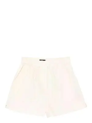ELEH Elastic-waistband Cotton Shorts - Neutrals