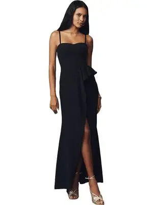 Dress The Population Kai Crepe Maxi Dress Black