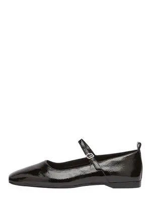 VAGABOND SHOEMAKERS Delia Square Toe Leather Ballet Shoes - Black