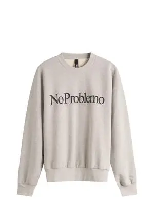 NO PROBLEMO Logo Sweatshirt - Grey Marl