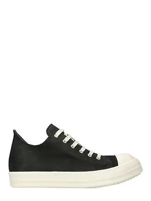 Rick Owens Classic Suede Low-top Trainers - Blk/white