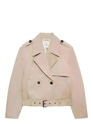 ANINE BING Greer Double-breasted Jacket - Neutrals