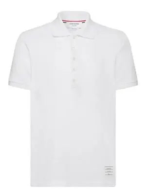Thom Browne Button-placket Polo Shirt - White