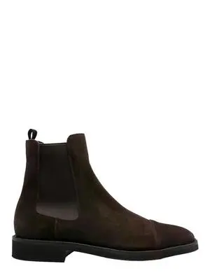 TOM FORD Elastic-panel Suede Boots - Brown
