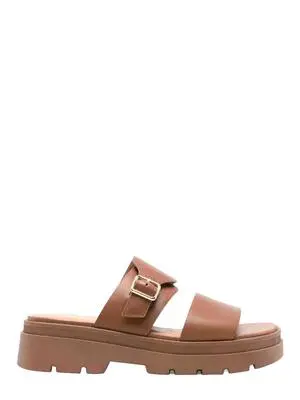 Geox Buckle-detail Platform Sandals - Brown