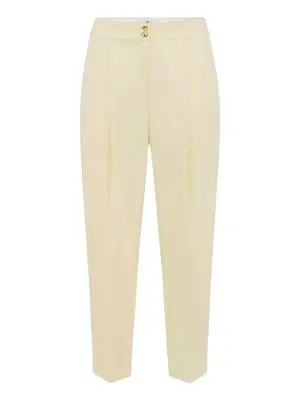 Elisabetta Franchi Pleated Trousers - Neutrals