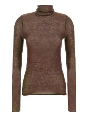 Pinko Sequin-embellished High-neck Top - Brown
