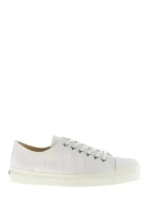 Moschino Edge Square-toe Canvas Sneakers - White