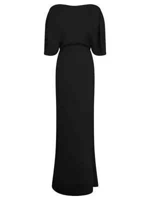 16Arlington Dona Cape-sleeve Maxi Dress - Black