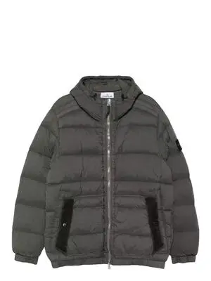 Stone Island Seamless Tunnel Hooded Puffer Jacket - Grey