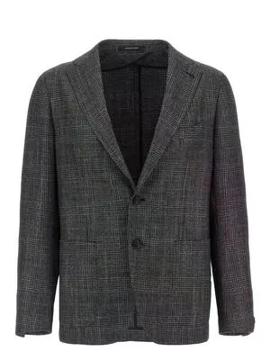 Tagliatore Check-patterned Blazer - Grey