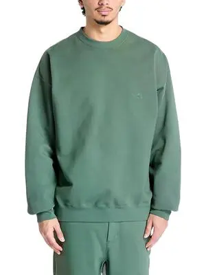 Y3 Logo-embroidered Crew Neck Sweatshirt - Green