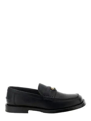 Moschino Coin-detail Leather Loafers - Black