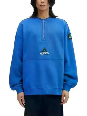 Adidas Eqt Half-zip Logo Sweatshirt - Blue