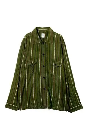 SOUTH2 WEST8 Striped Pocket Shirt - Green