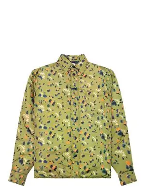 Marni Floral-print Shirt Jacket - Yellow