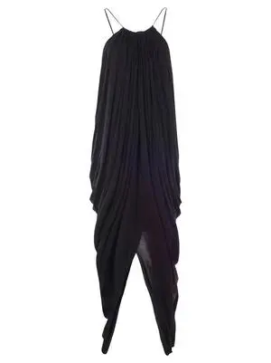 Loewe Draped Halterneck Dress - Black
