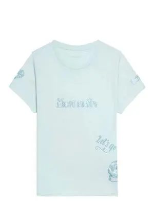 Zadig&Voltaire Alys Crystal-Embellished T-Shirt Blue