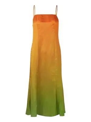 SAMSOE SAMSOE Gradient Silk Dress - Orange