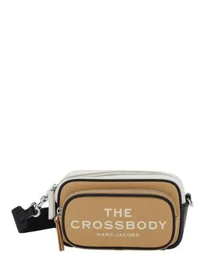 Marc Jacobs Crossbody Bag With Adjustable Shoulder Strap And Logo Lettering - Beige