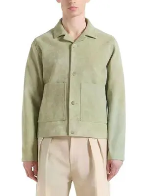 Manière De Voir Michel Revere-collar Jacket - Green