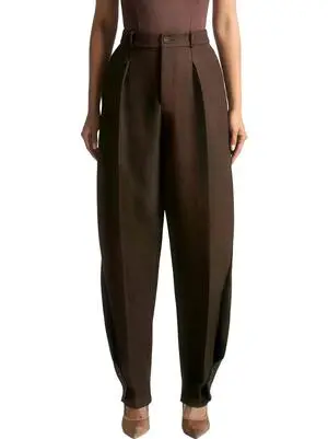 Manière De Voir Tailored Trousers With Twist Detail - Brown