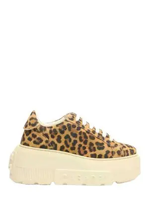 Casadei Malesia Nexus Leopard-print Platform Sneakers - Brown