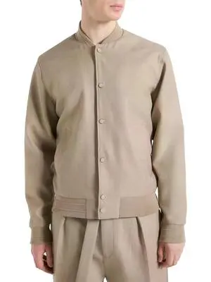 Manière De Voir Tailored Bomber Jacket - Neutrals