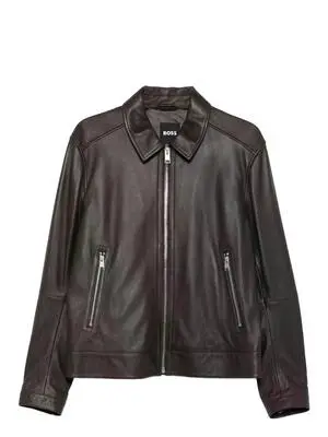 BOSS Leather Jacket - Brown