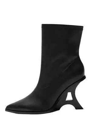 Manière De Voir Heeled Suede Boots - Black