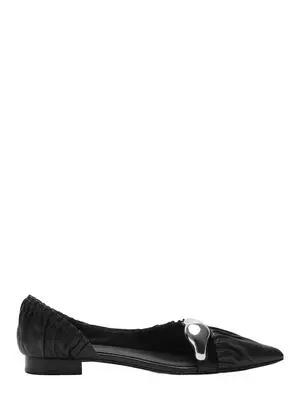 Manière De Voir Metal-detail Ballerina Shoes - Black