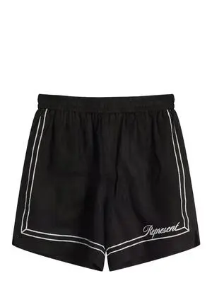 REPRESENT Border-detail Shorts - Black